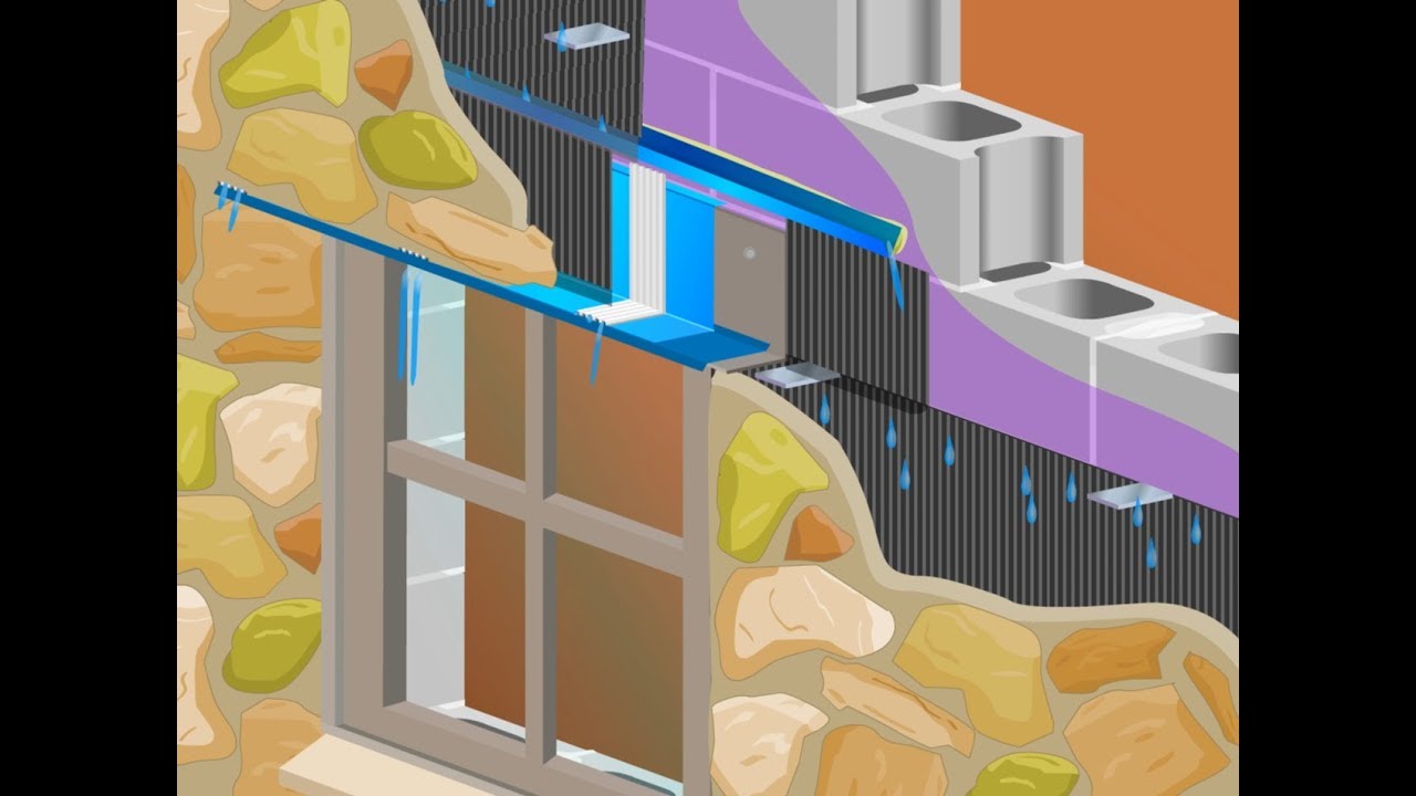 Full Stone Rainscreen - Window Moisture Protection - YouTube