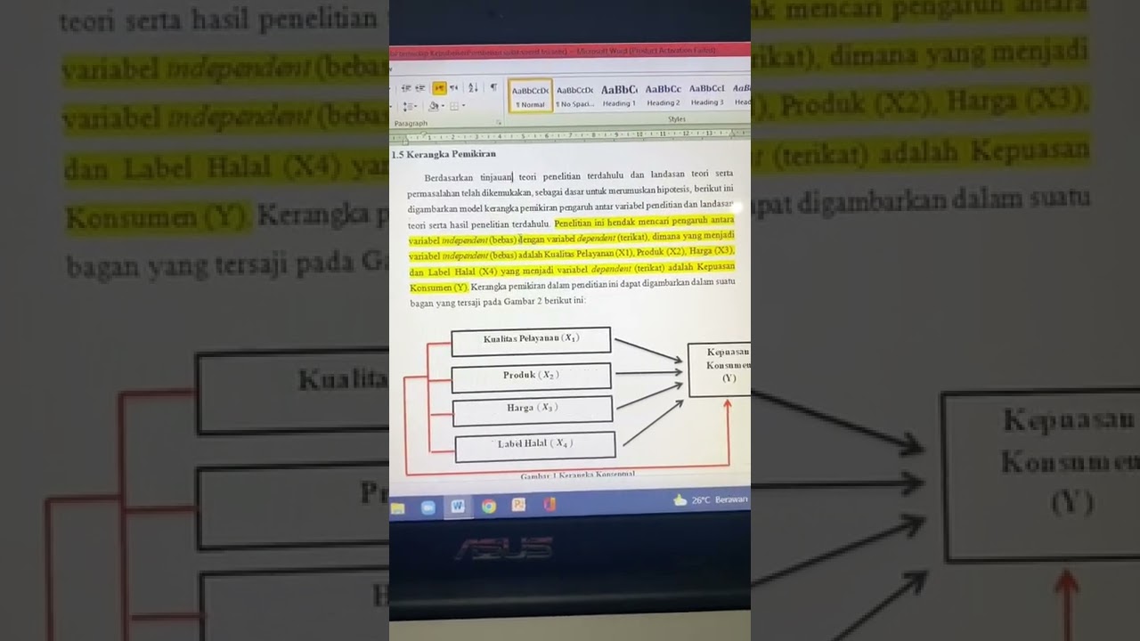 Cara Membuat Kerangka Teori (Pengarus Secara Parsial dan Simultan ...