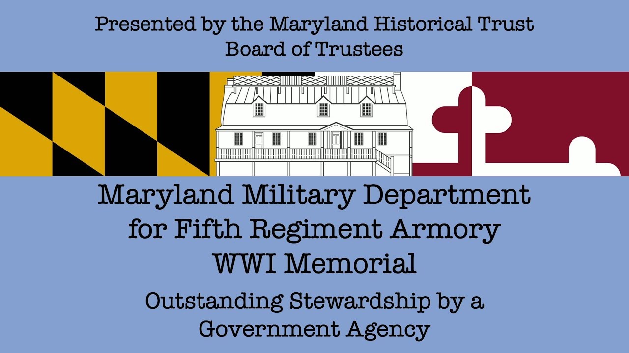 Maryland Military Department for Fifth Regiment Armory WWI Memorial ...