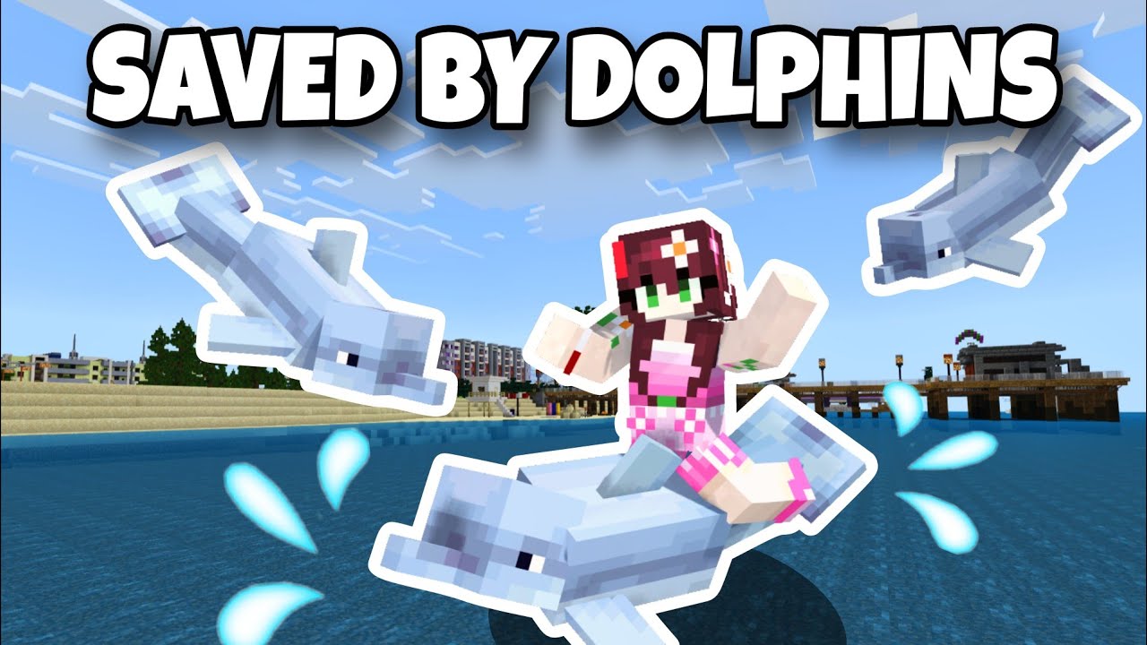 Saved By Dolphins In Minecraft! - YouTube