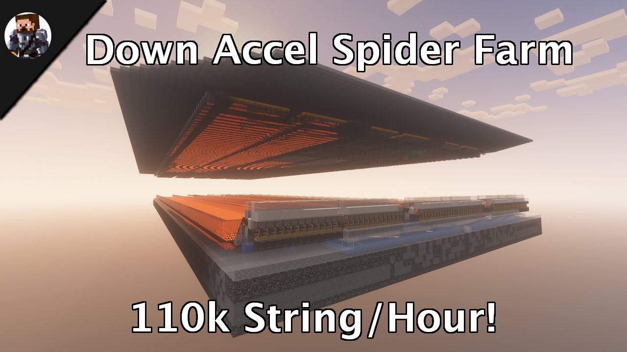 110k/hr String Down Accel Spider Farm - Java Edition 1.15+ - YouTube