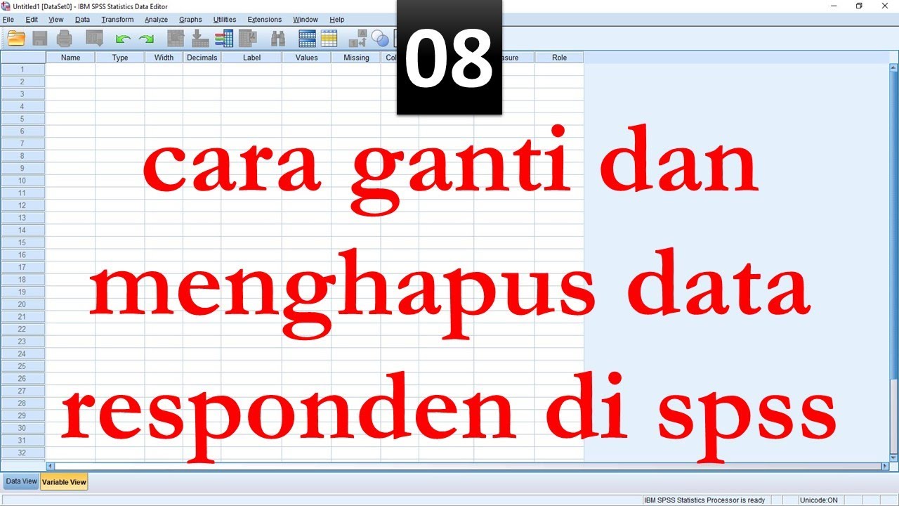 cara edit name variabel data responden di spss - YouTube