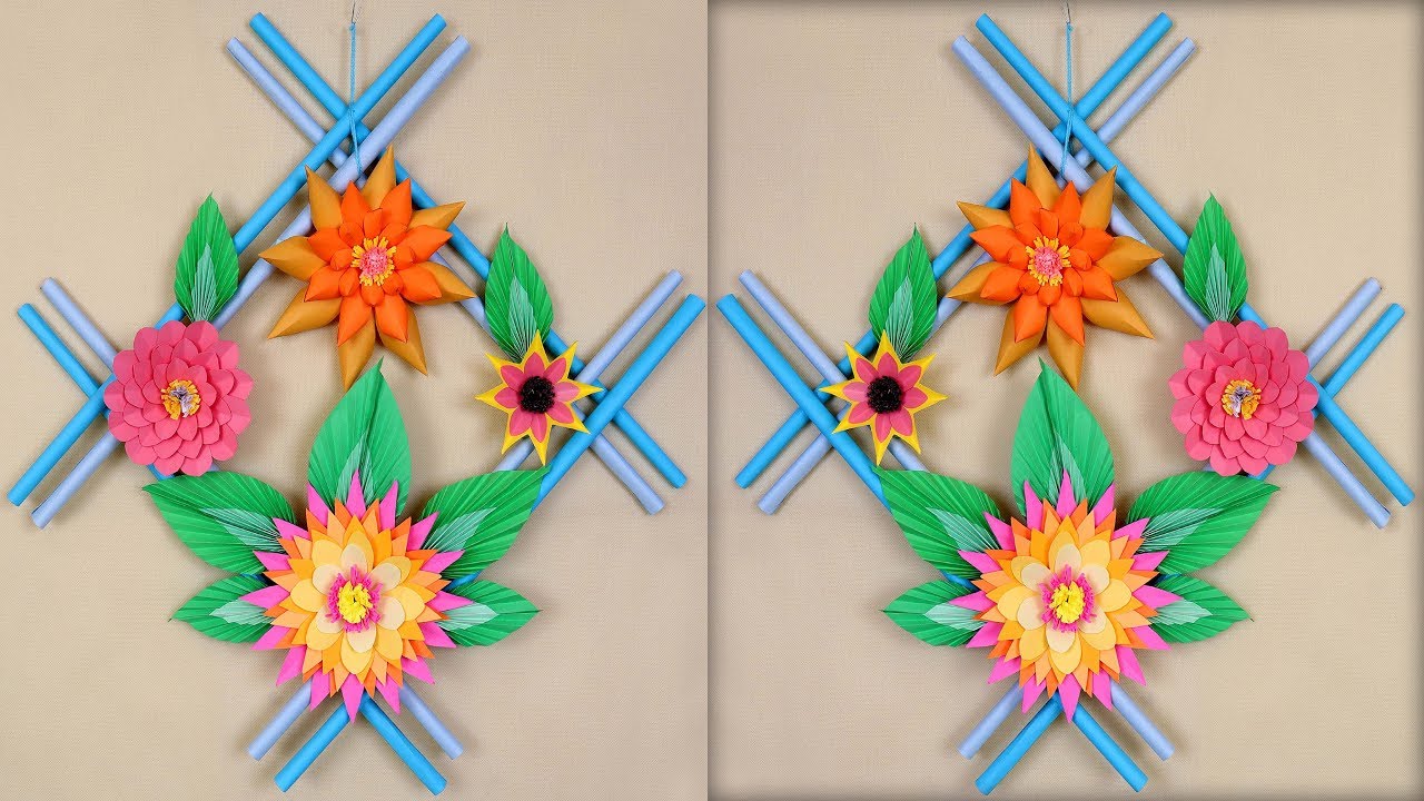 WOW ! Beautiful Paper Craft Idea || DIY Wall Decor Showpiece using ...