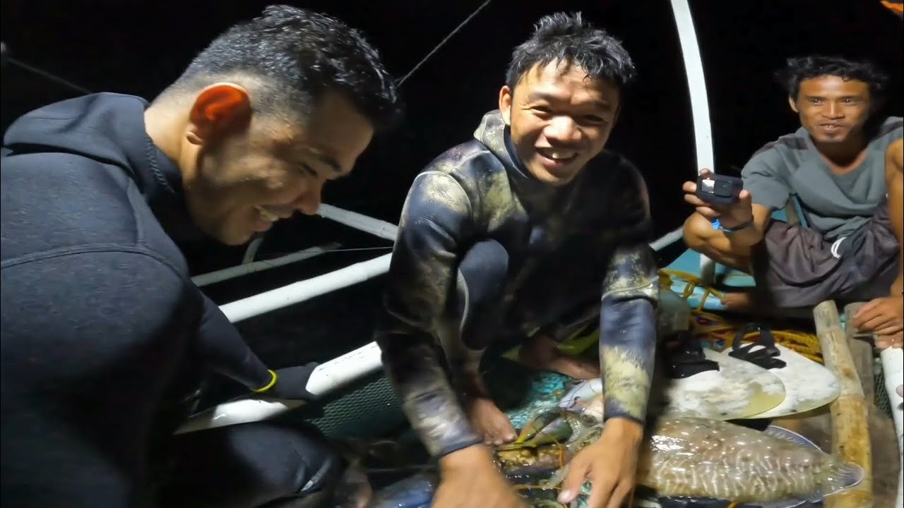 a day with HARABAS p2 | Unang dive, humanga agad sa mga huli SA harap ...