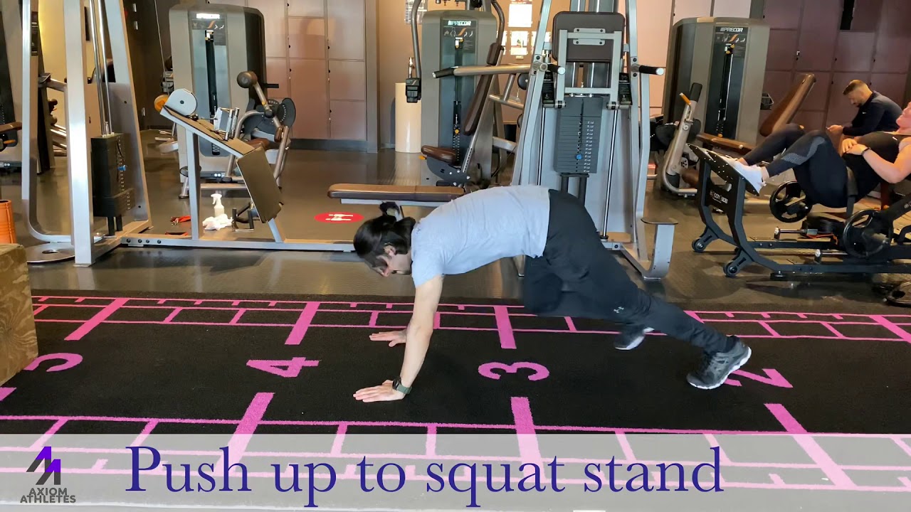 Push ups to squat-stand - YouTube