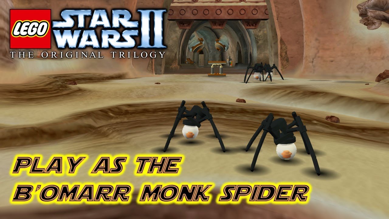 How To Play As The B'omarr Monk Spider In Lego Starwars II: The ...