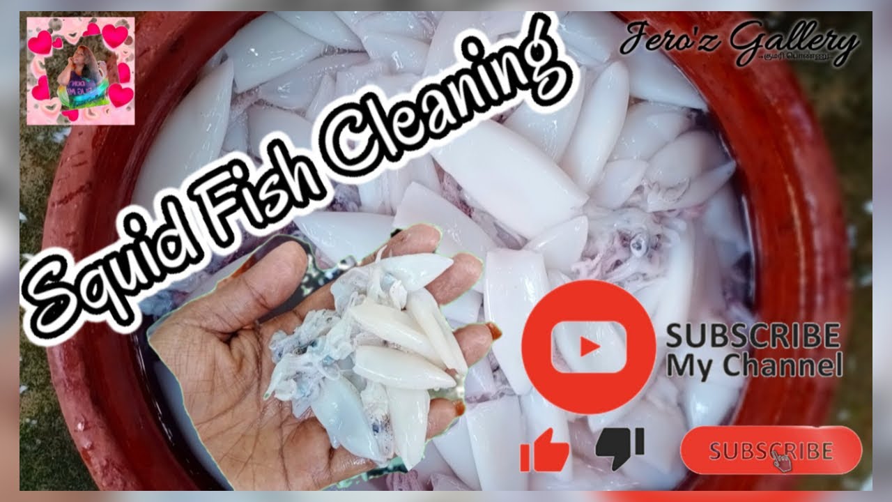 Squid Fish cleaning to use for cooking | #50→குமரி பொண்ணு... - YouTube