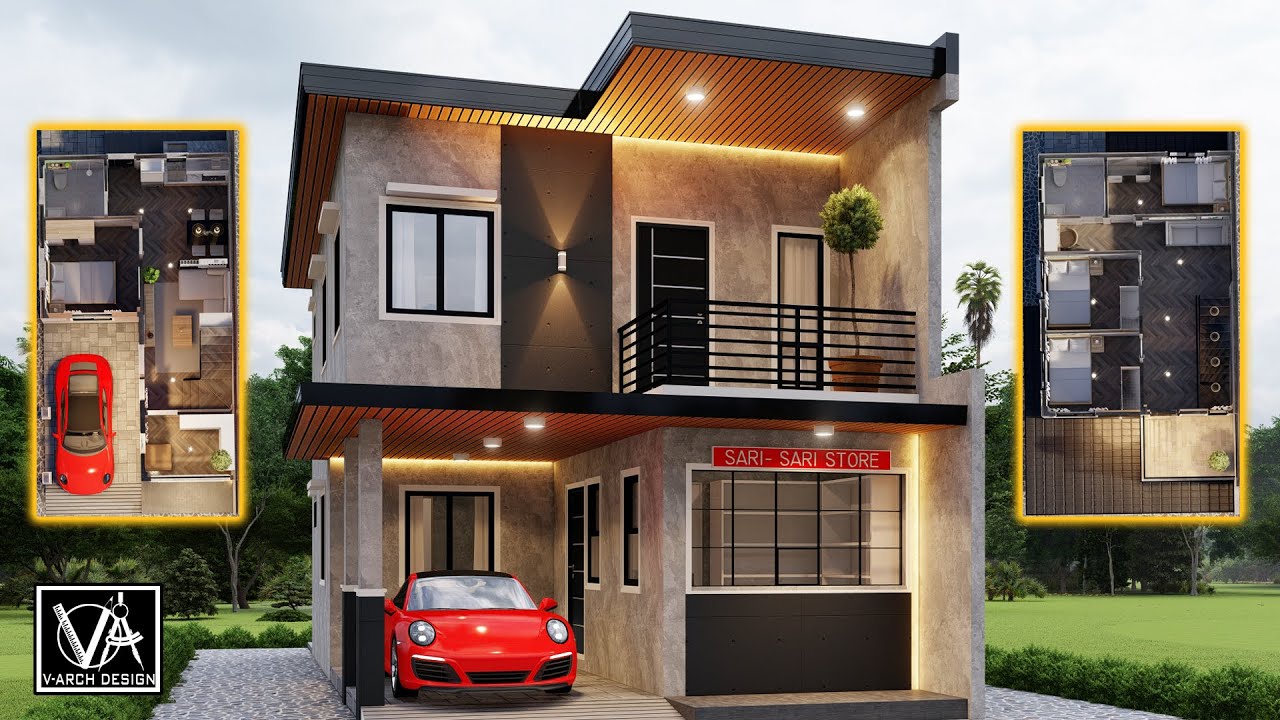 2 Storey Concrete House Design 6X10 Meters - 4 Bedroom - YouTube