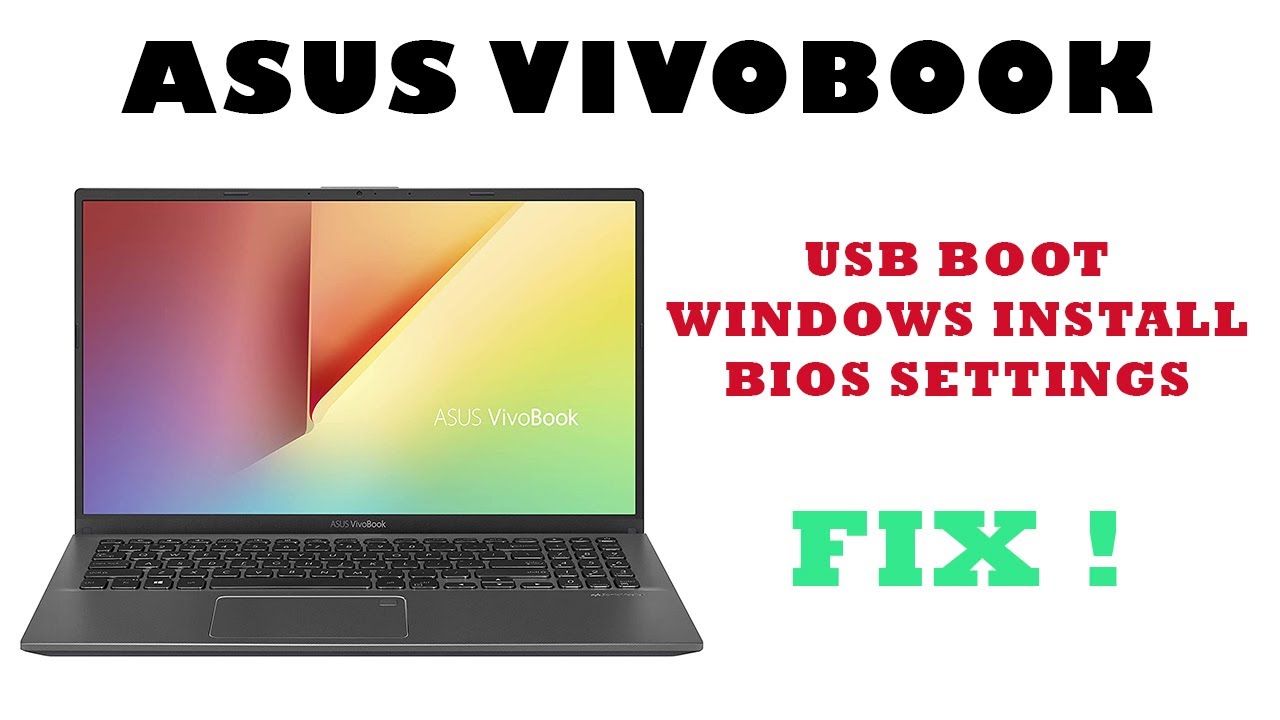 ASUS WINDOWS USB BOOT - UEFI BIOS SETTINGS - YouTube