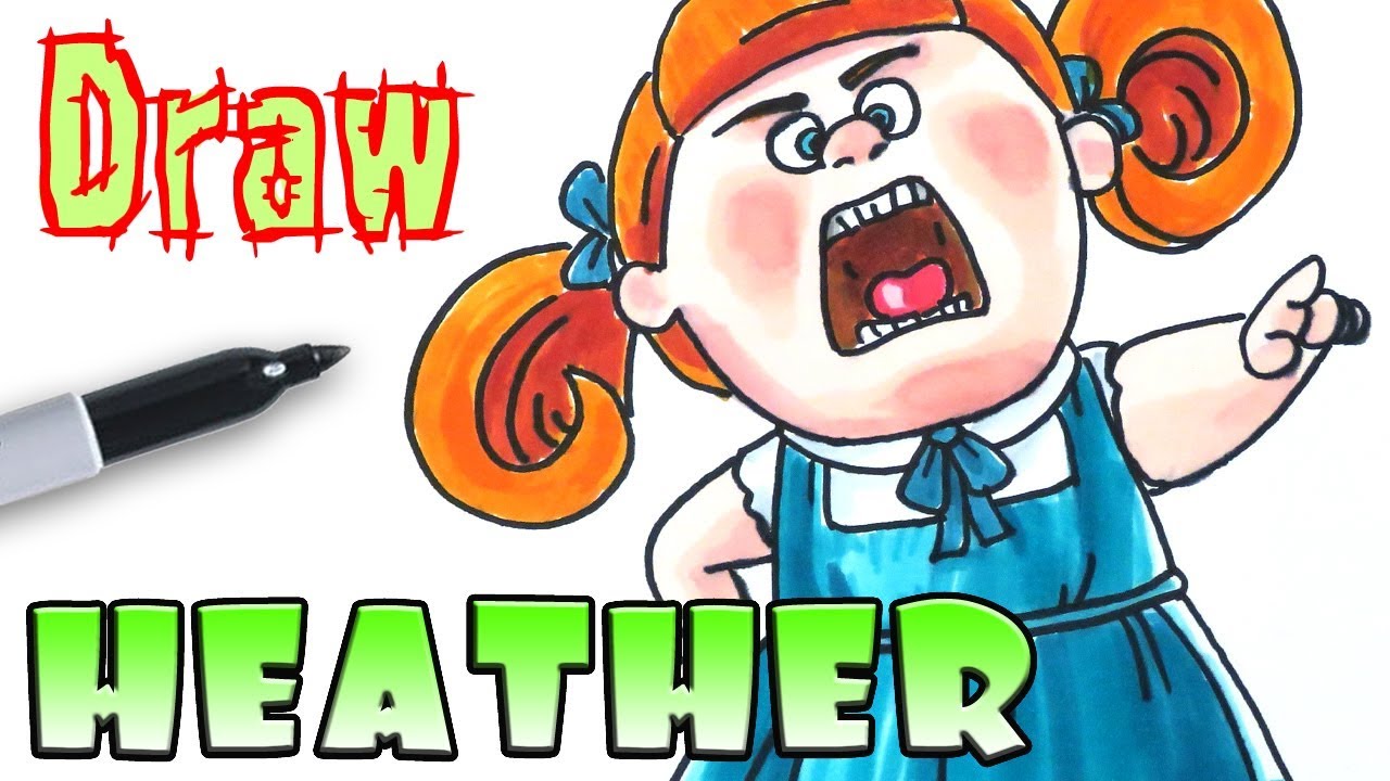 How to Draw Heather | Nut Job 2 Movie Character - YouTube