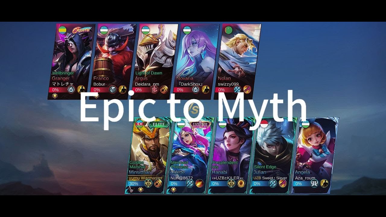 MLBB Epic to Myth challenge Day 1, second game with Minsitthar # ...