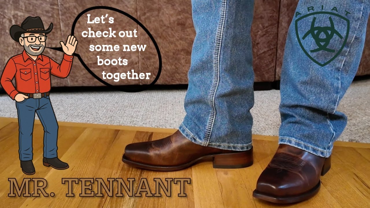 Ariat Bench Made Stilwell Cowboy Boot Saddle Brown Unboxing and First ...