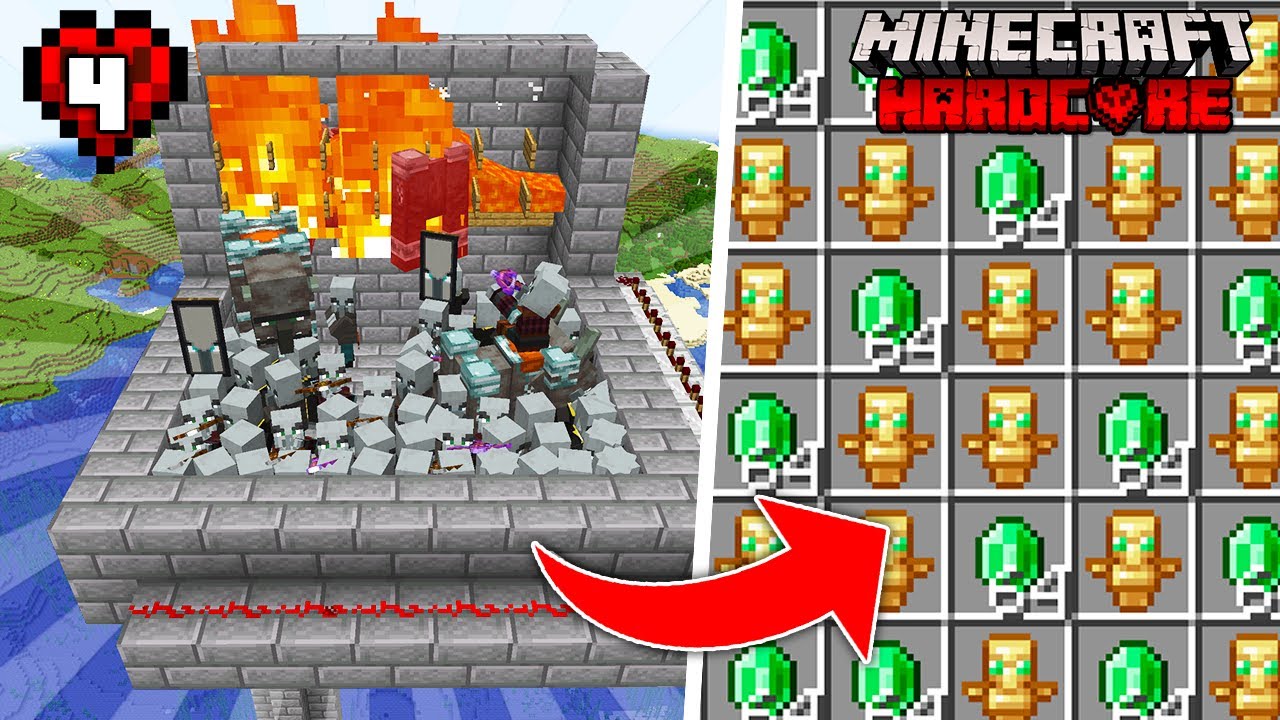 I Made the BEST RAID FARM In Hardcore Minecraft! - YouTube