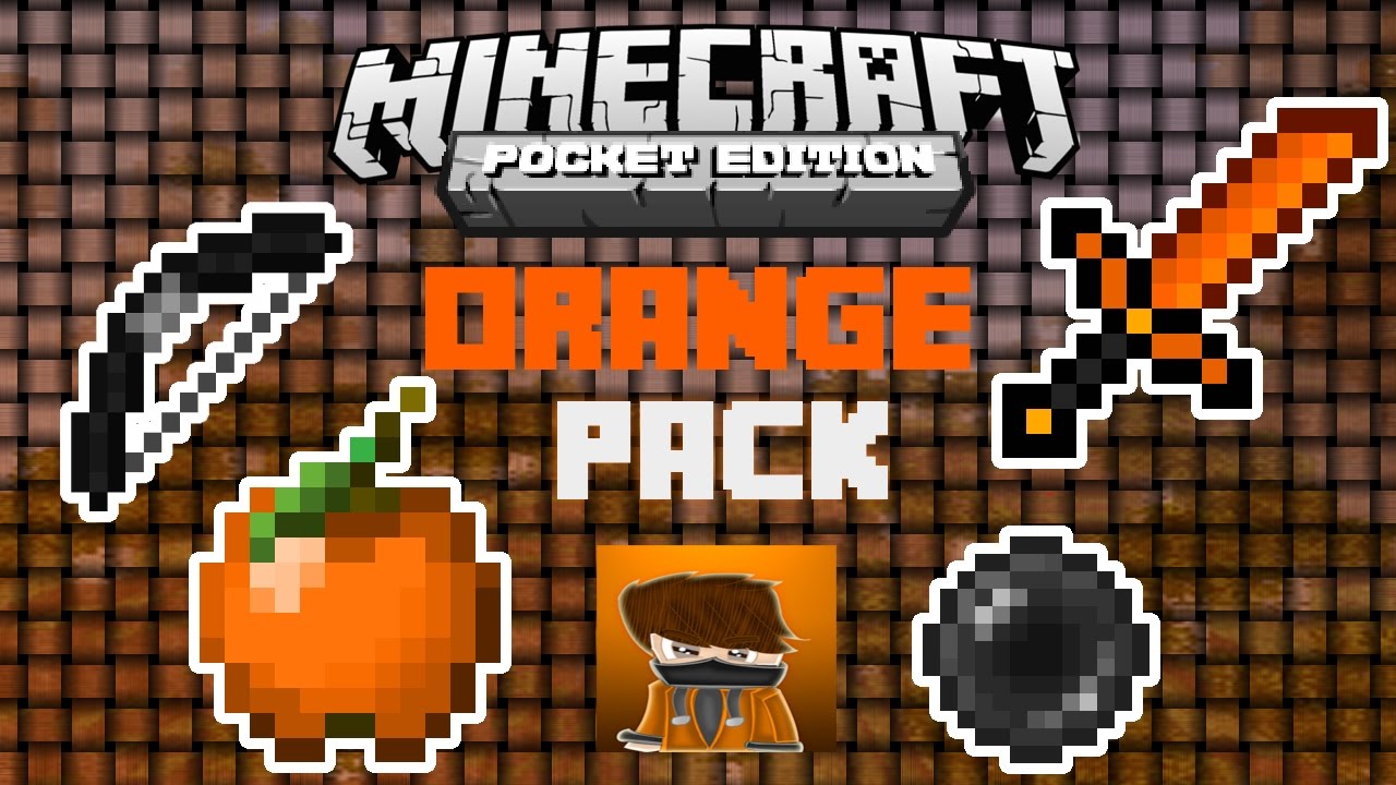 Minecraft PE 1.1.0.1 Texture Pack (JDUBS ORANGE PACK) - YouTube