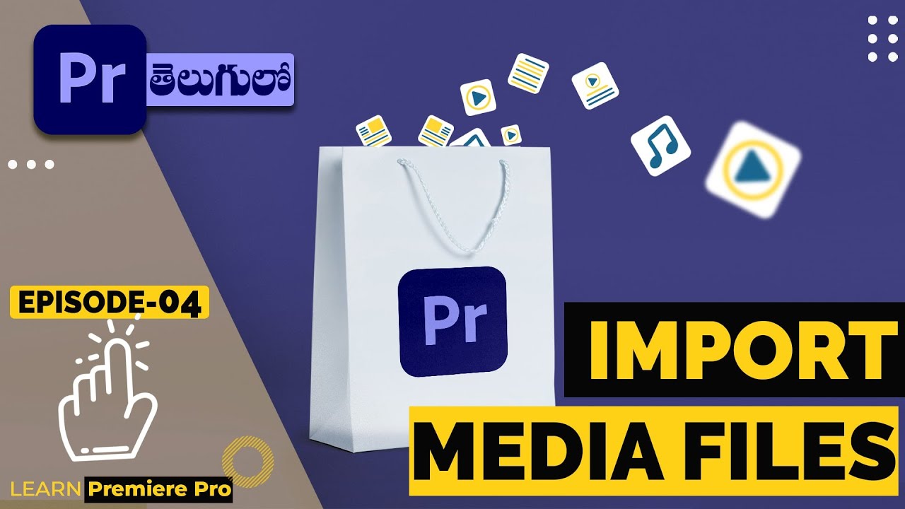 How to import media files to Premiere Pro 2020 || Telugu Premiere Pro ...
