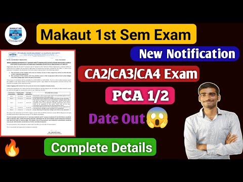 Makaut CA2/CA3/CA4 Exam date out😱| Makaut new notification #makaut ...