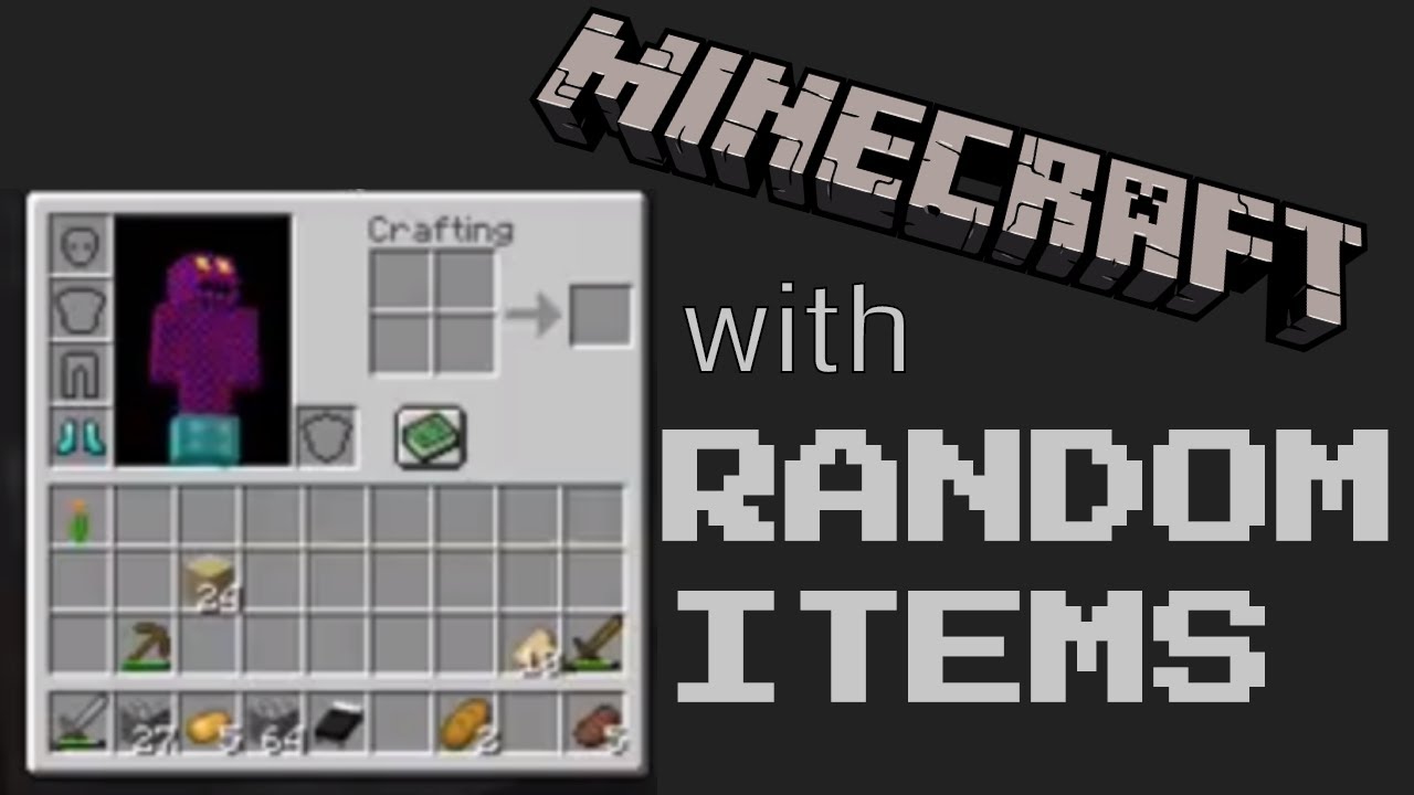 Minecraft but I get a random item every minute - YouTube