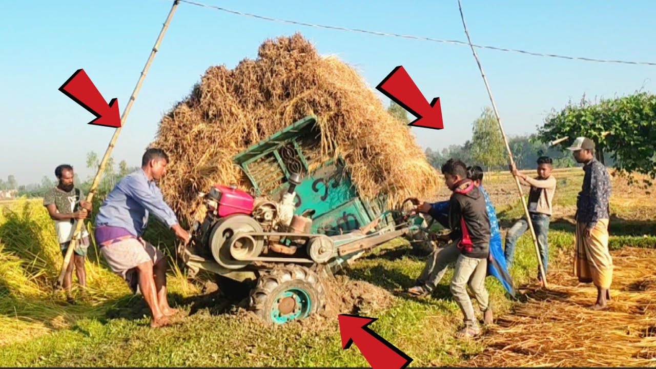 Power Tiller Trolley Over Loaded Performance Village Road | Best power ...