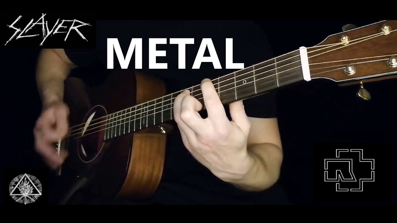 Metal Riffs on Acoustic Guitar - YouTube