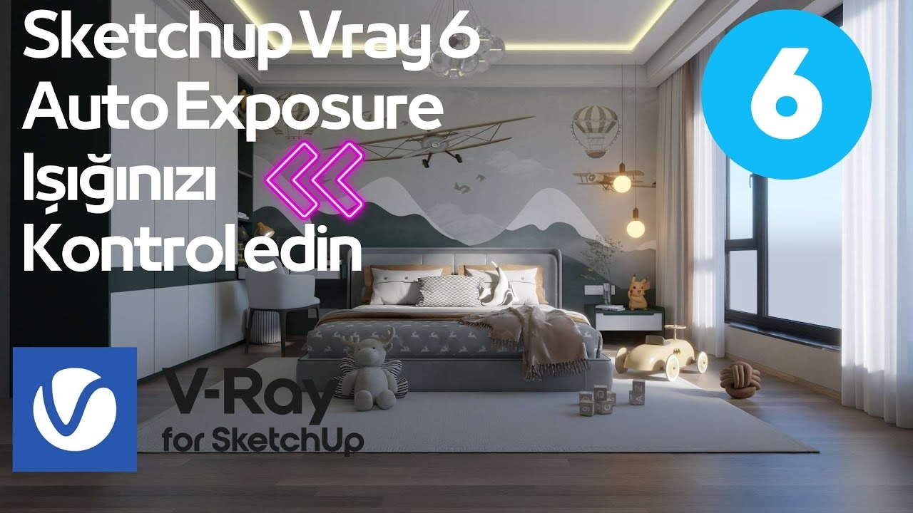 Sketchup Vray 6 - Auto Exposure Işığınızı Kontrol edin - YouTube