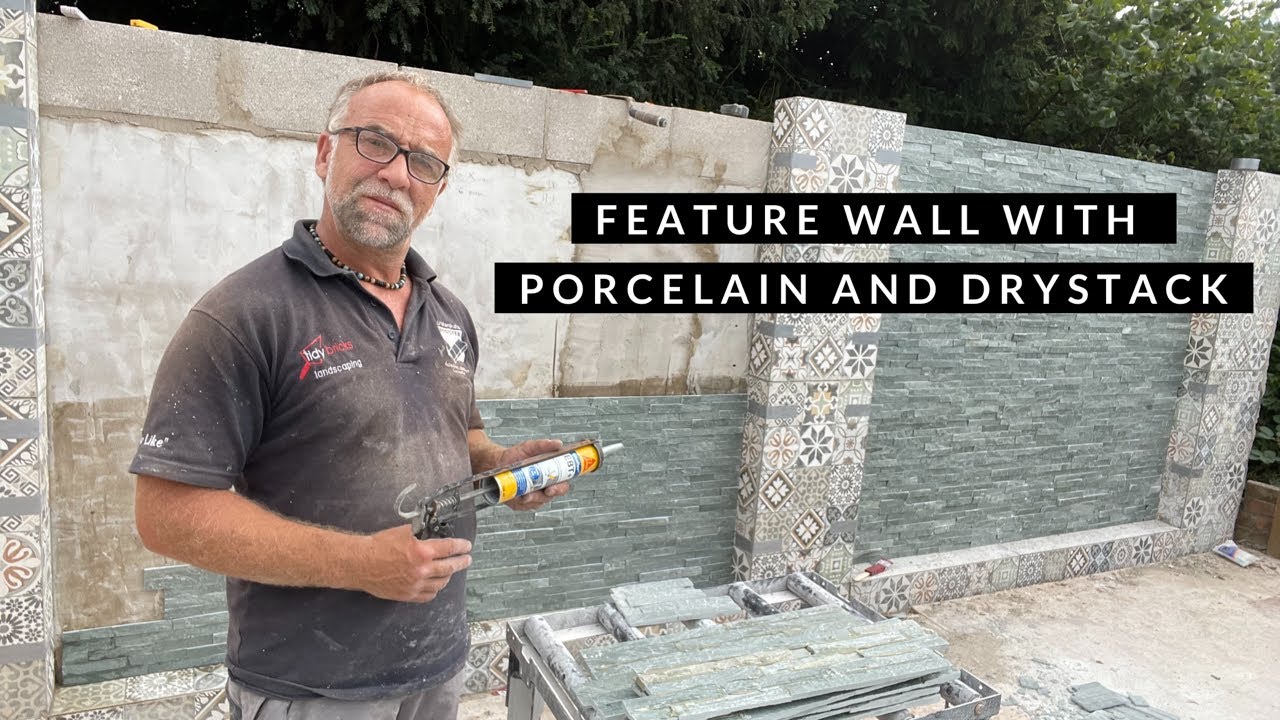 DIY Porcelain Feature Wall with Dry-Stack Technique: Step-by-Step ...