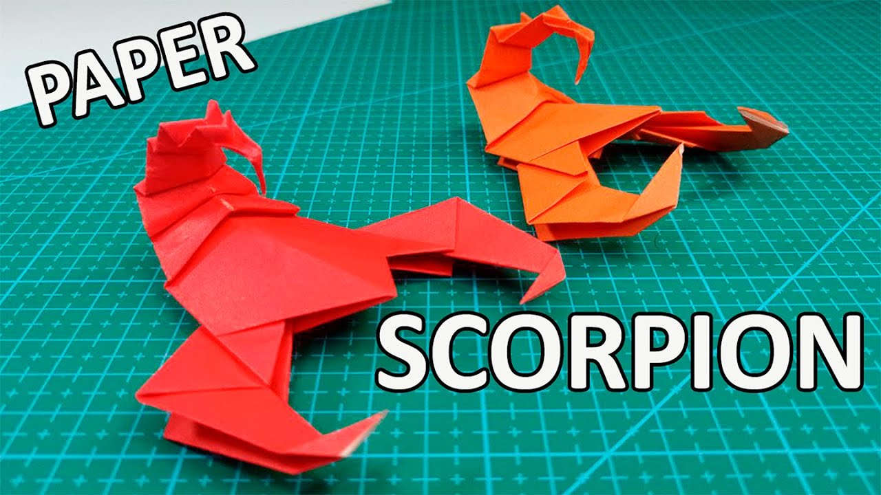 How to make origami scorpion | Cool and easy paper scorpion origami ...