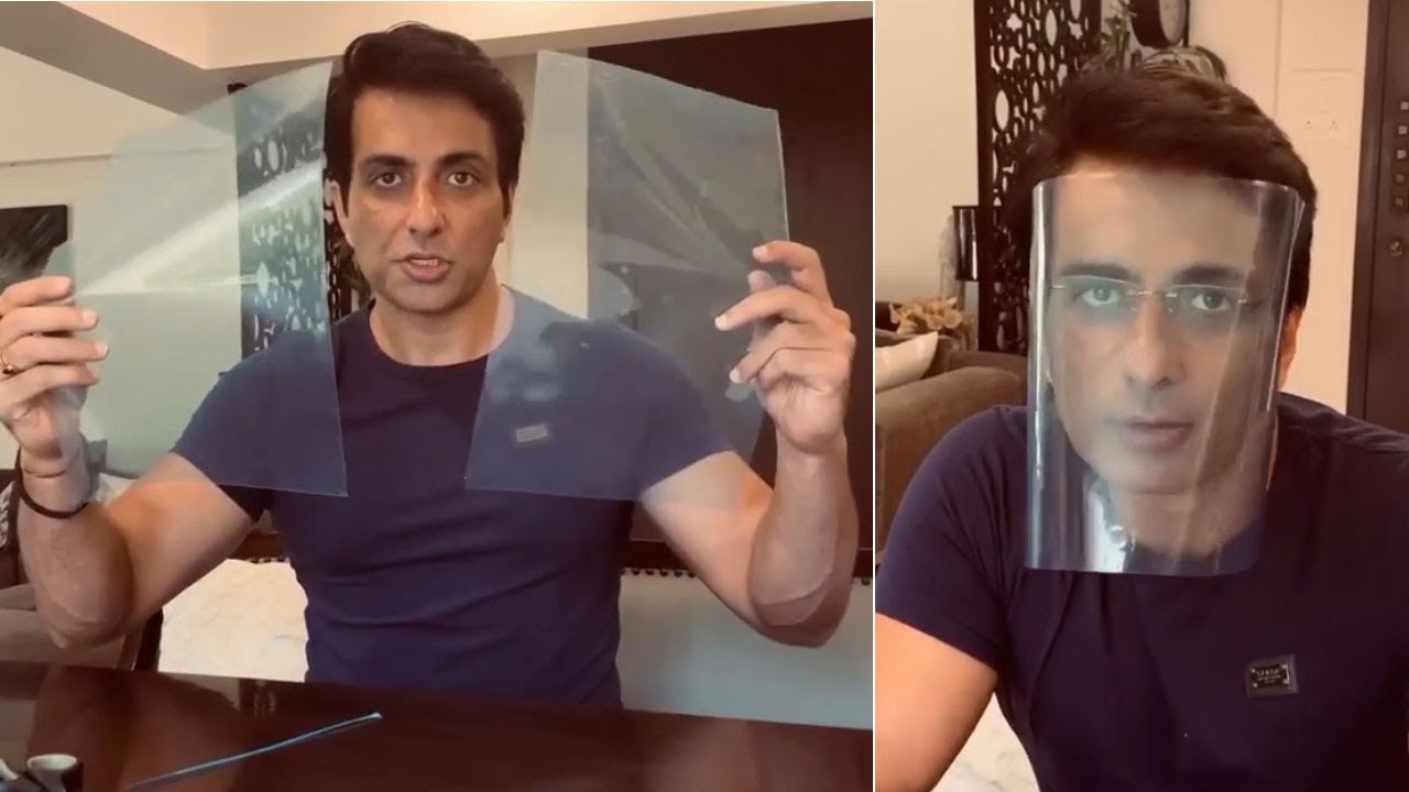 Sonu Sood Showing How To Make Face Mask | Manastars - YouTube