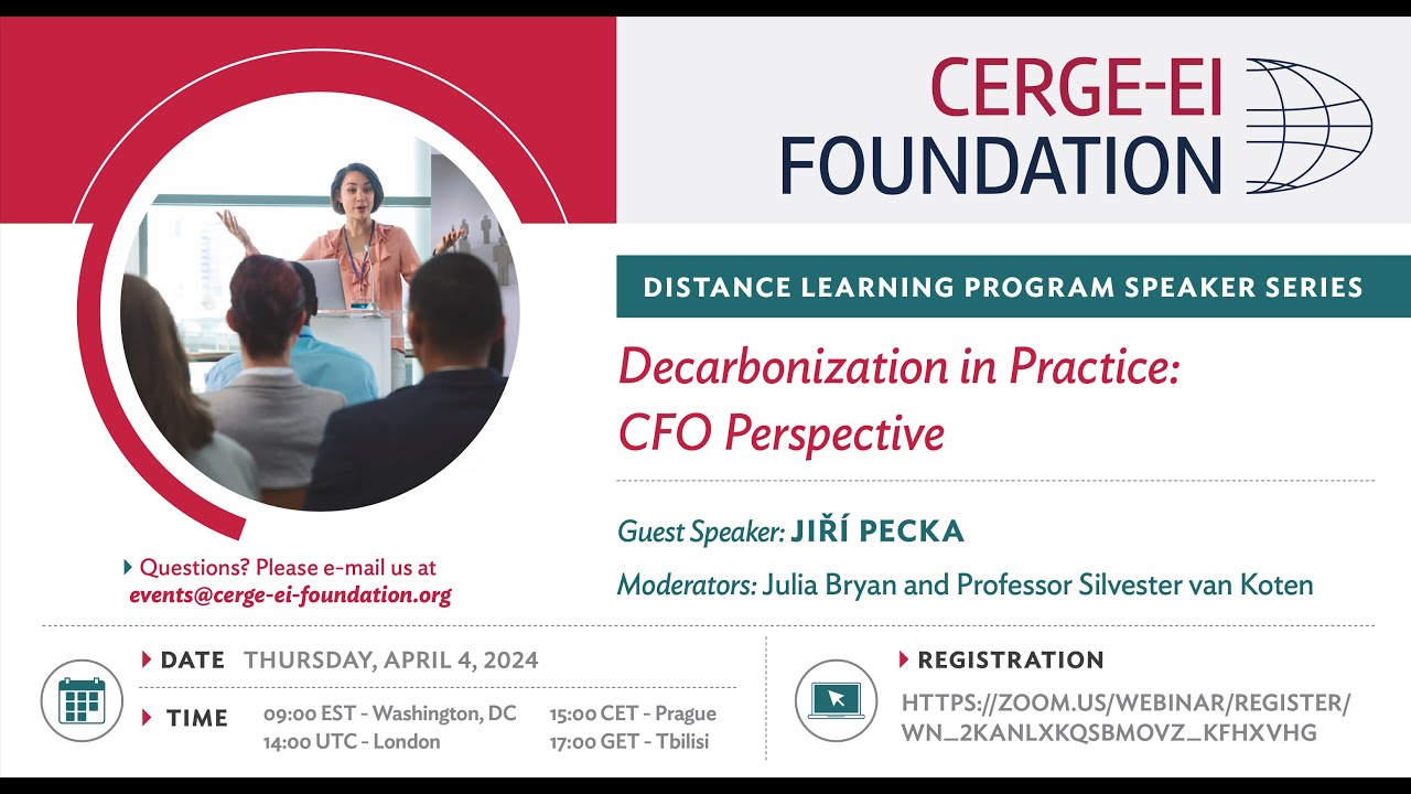 Decarbonization in Practice: CFO Perspective (DLP Speaker Series) - Jiří Pecka, Elevion Group ...