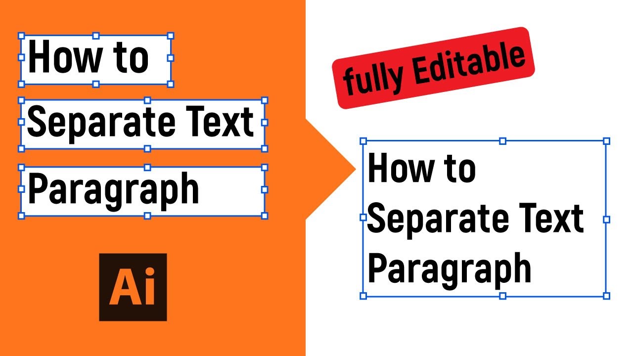 separate paragraph into lines in illustrator - YouTube