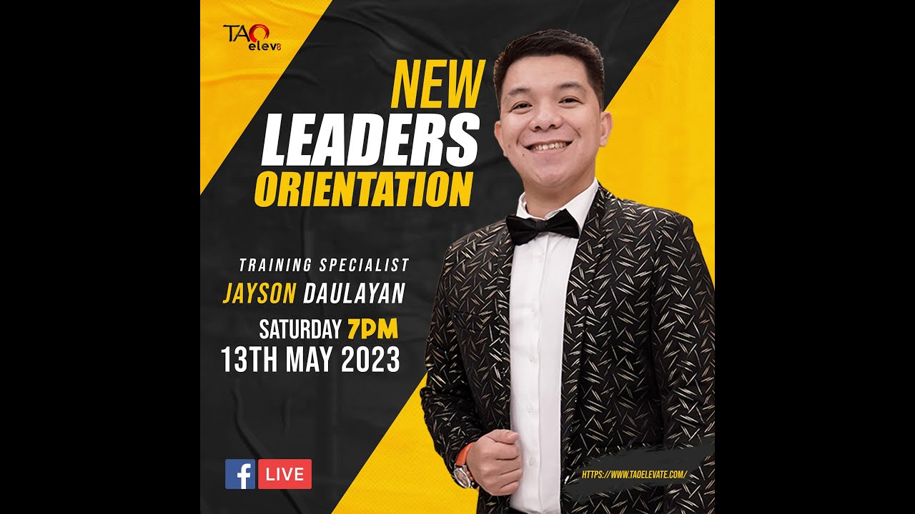 New Leaders Orientation with our Training Specialist, Mr. Jayson ...