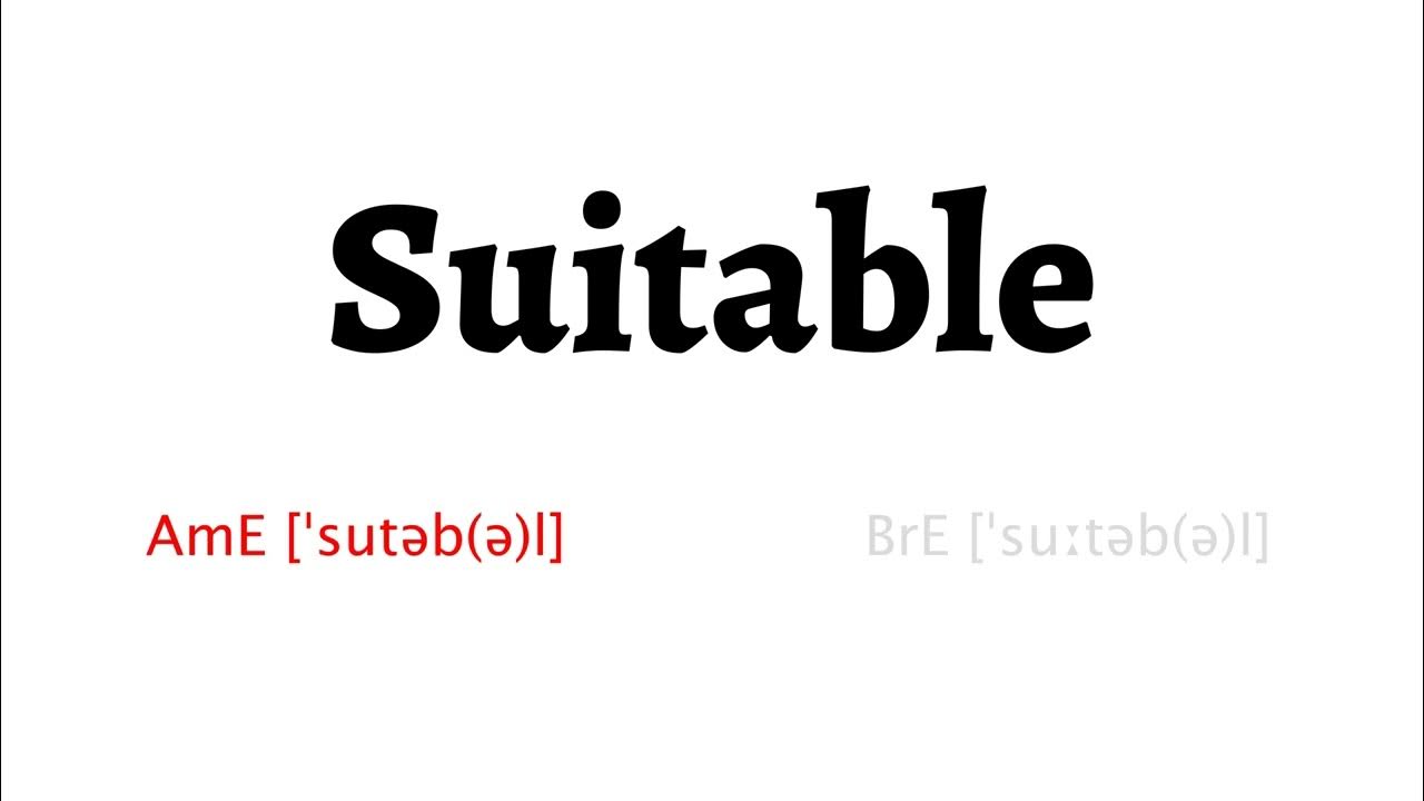 How to Pronounce suitable in American English and British ...