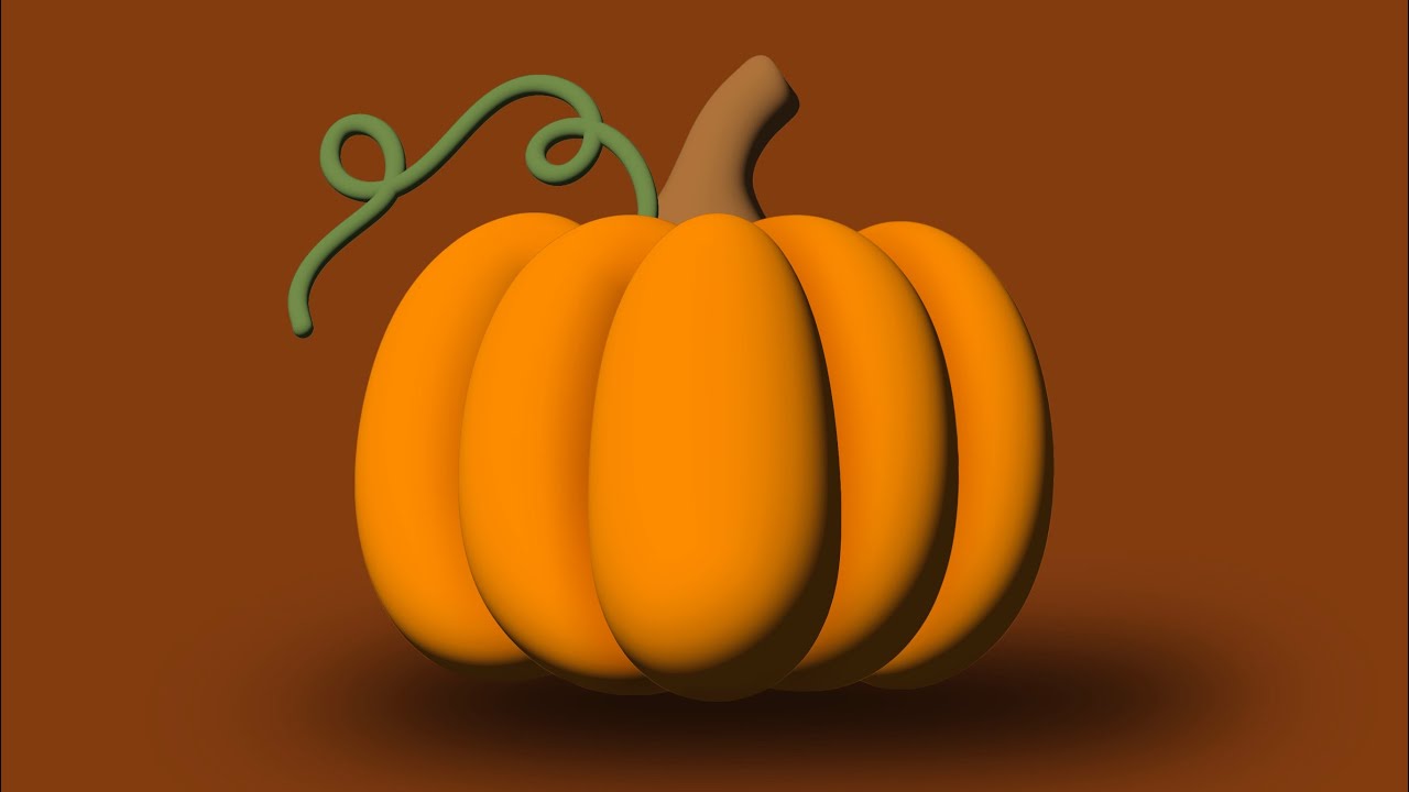 3D Pumpkin Tutorial in Procreate - YouTube