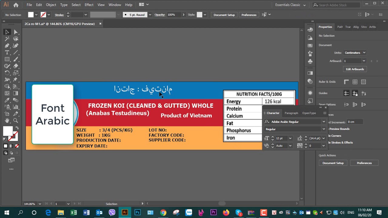 How to align font Arabic in AI (Adobe Illustrator) - YouTube