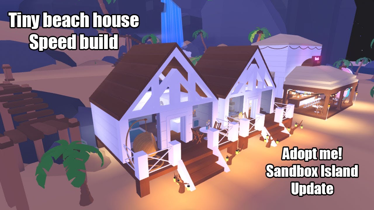 Building a Cheap TINY BEACH house in the NEW Sandbox Island Update ...