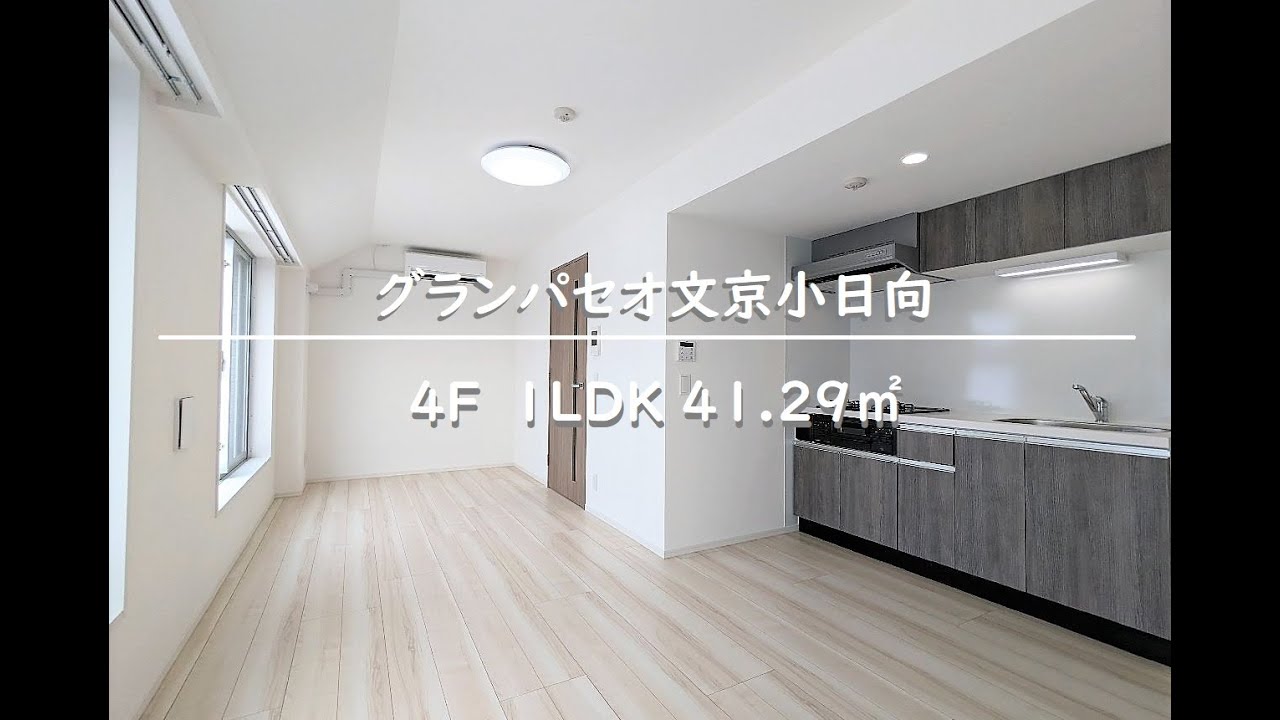 グランパセオ文京小日向 4階（Nタイプ） 1LDK 41.29㎡／文京トラスティ - YouTube