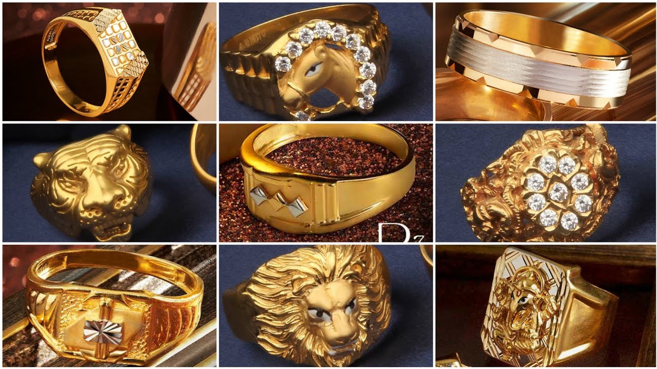 Latest men's gold ring design/Gold ring/New gold ring for mens/Trending ...