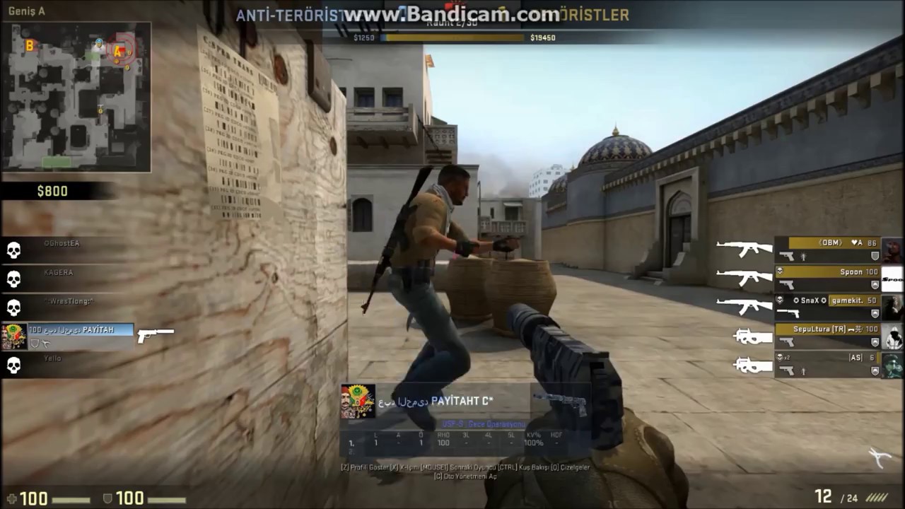 5vs1 CS GO NİNJA SKİLL BOMB DEFUSE - YouTube