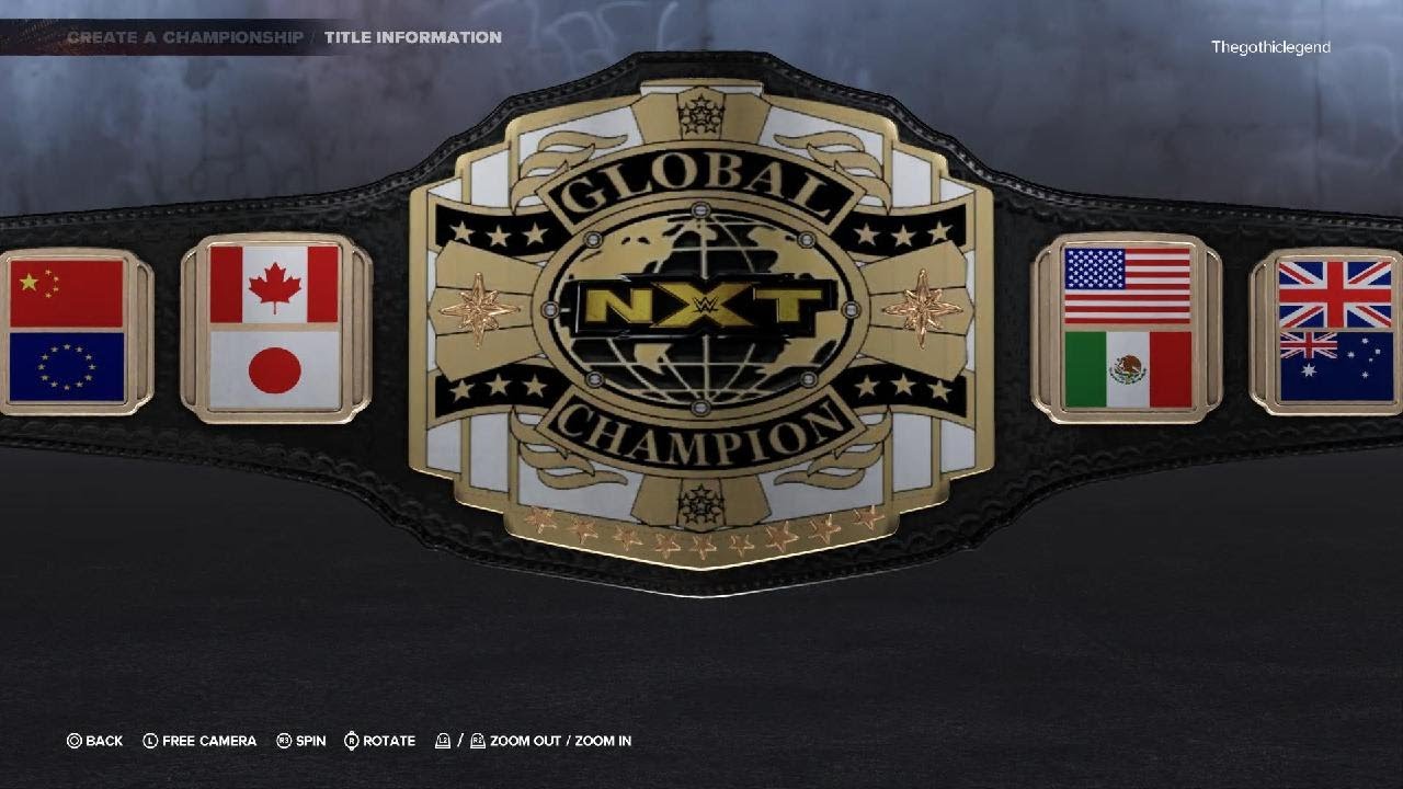 WWE 2K24: Custom Titles - NXT Global Wrestling Championship - YouTube