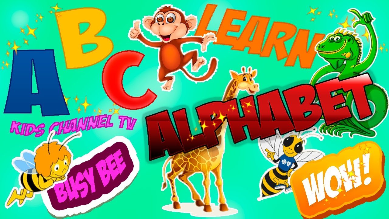 Learn Alphabet With Cartoon Animals For Children | ABC Painted Animal ...