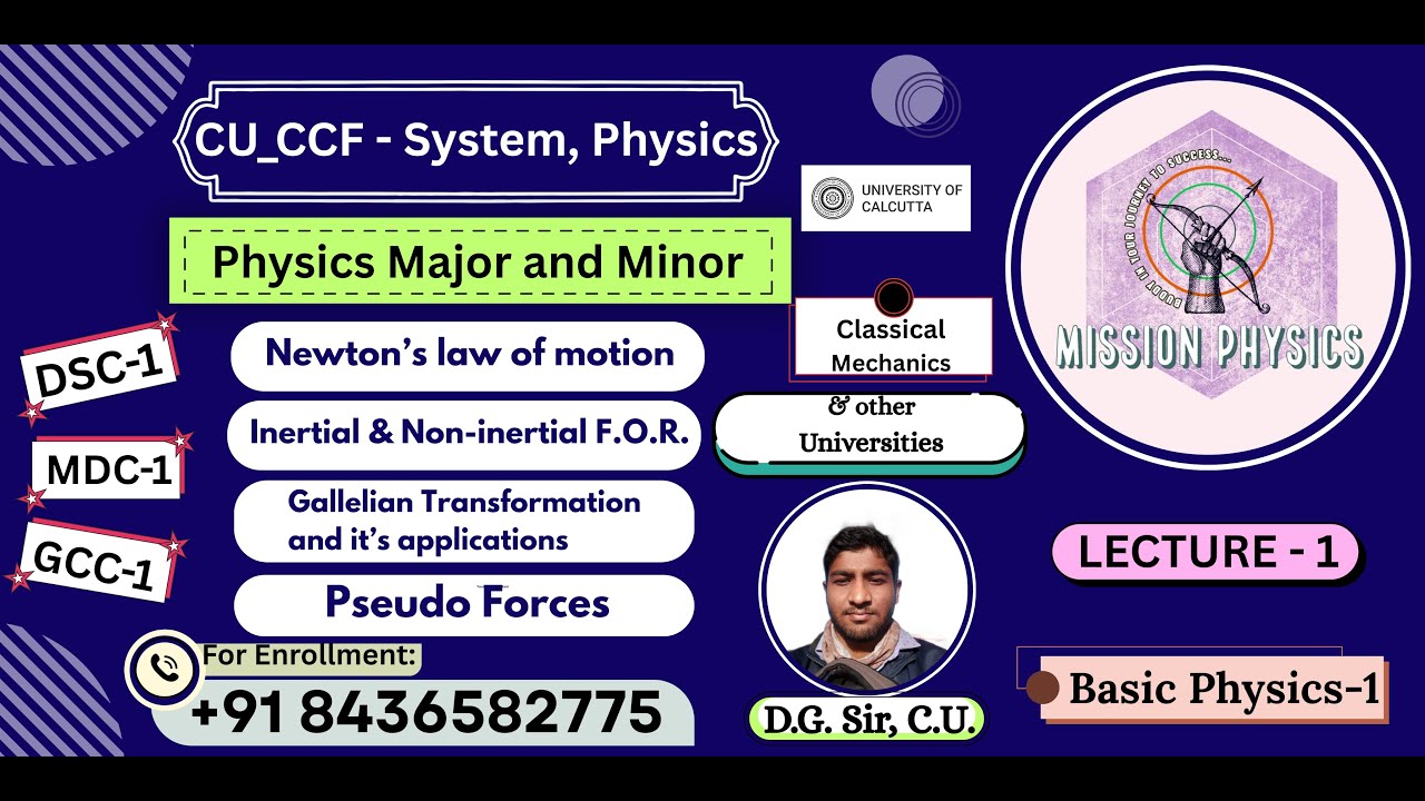 Newton's Laws of motion, Reference frames, Galilean Transformation ...