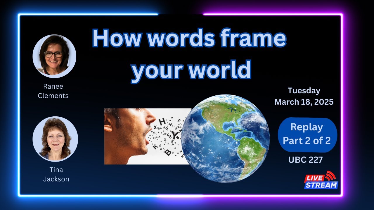 Replay 2 of 2 LIVE How words frame your world, UBC 227 - YouTube
