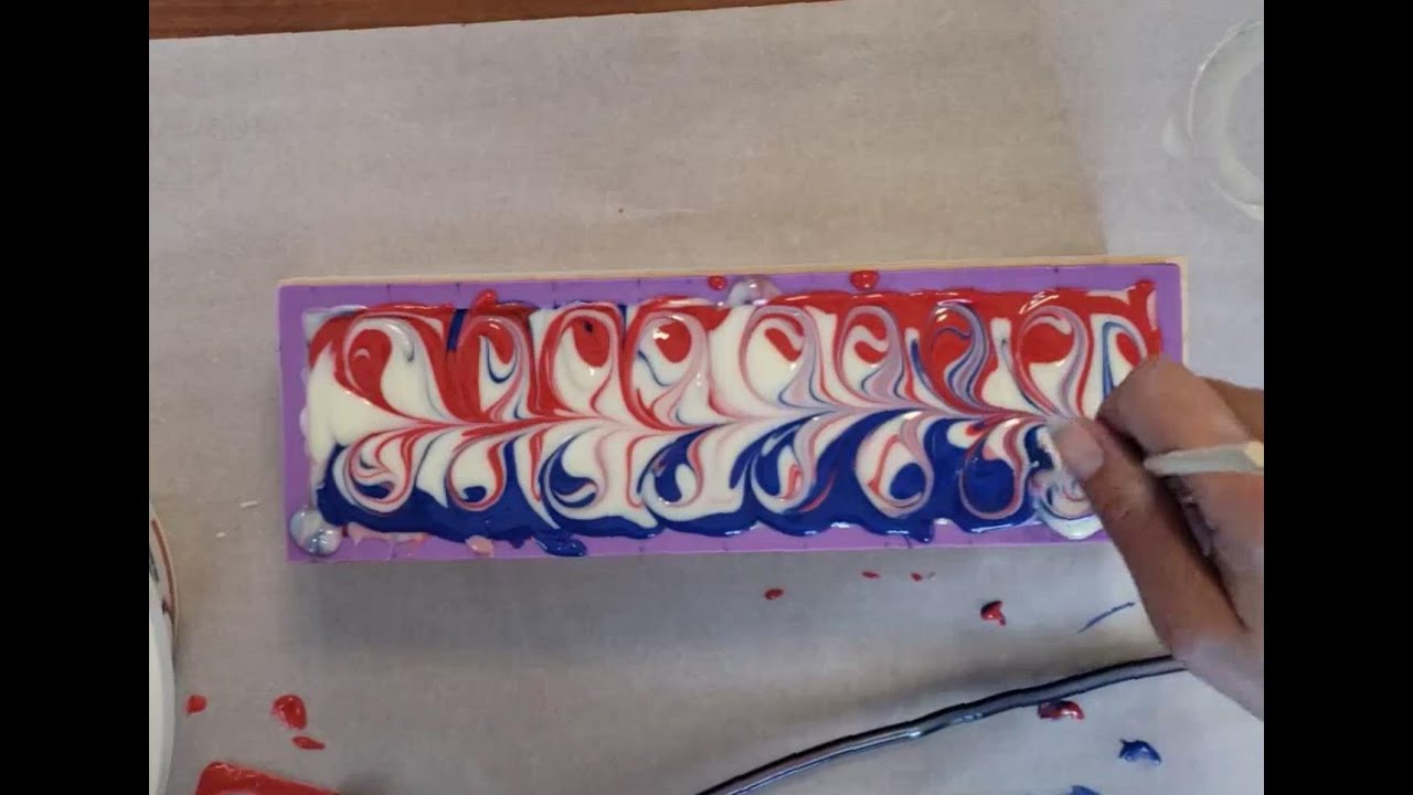 Red White and Blue Hanger Swirl Soap - YouTube