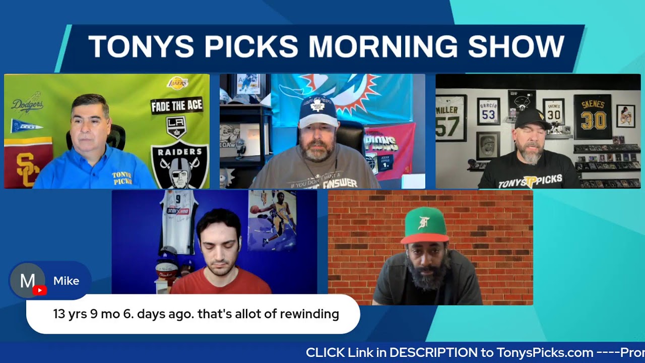 Tonys Picks Morning Show - Free Sports Picks, Predictions for Today's ...