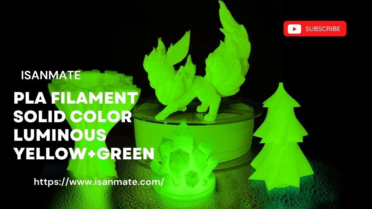 iSANMATE 【Solid Color Luminous Filament】 introduction——Yellow & Green ...