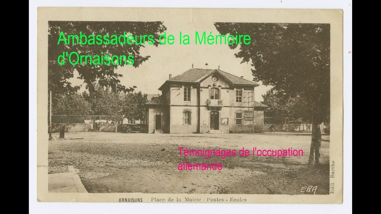 Mémoires d'Ornaisons , un film documentaire des ambassadeurs de la ...