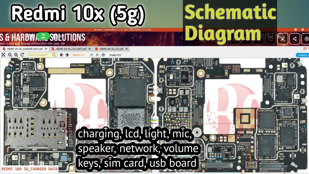 Mi Redmi 10x (5g) All Schematic Diagram Charging lcd light lcd mic ...