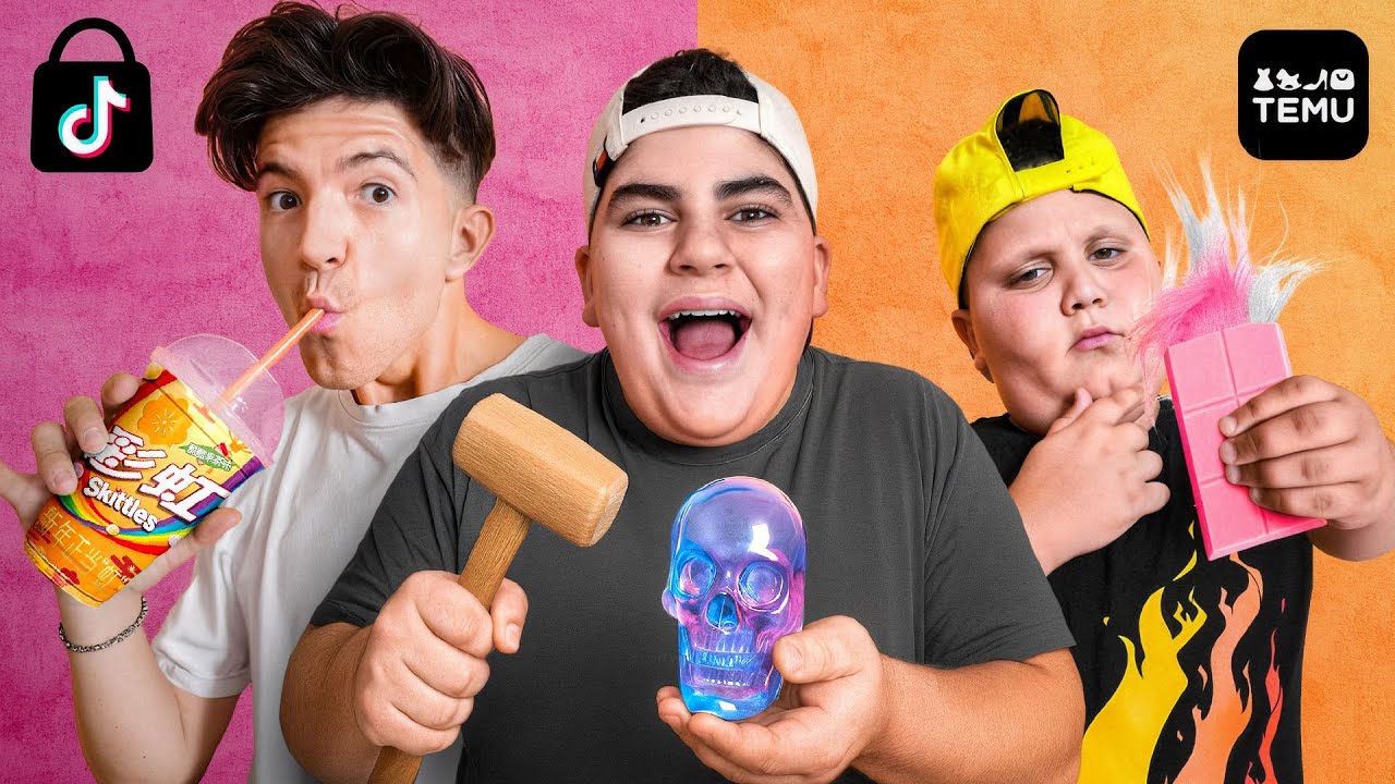 We Tested Viral TikTok Shop Vs Temu Candy! Ft Preston - YouTube