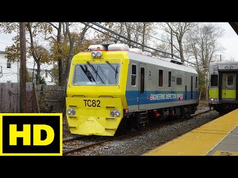 HD/60p: LIRR #2766/#2769 arrives and leaves with the TC82 following at ...