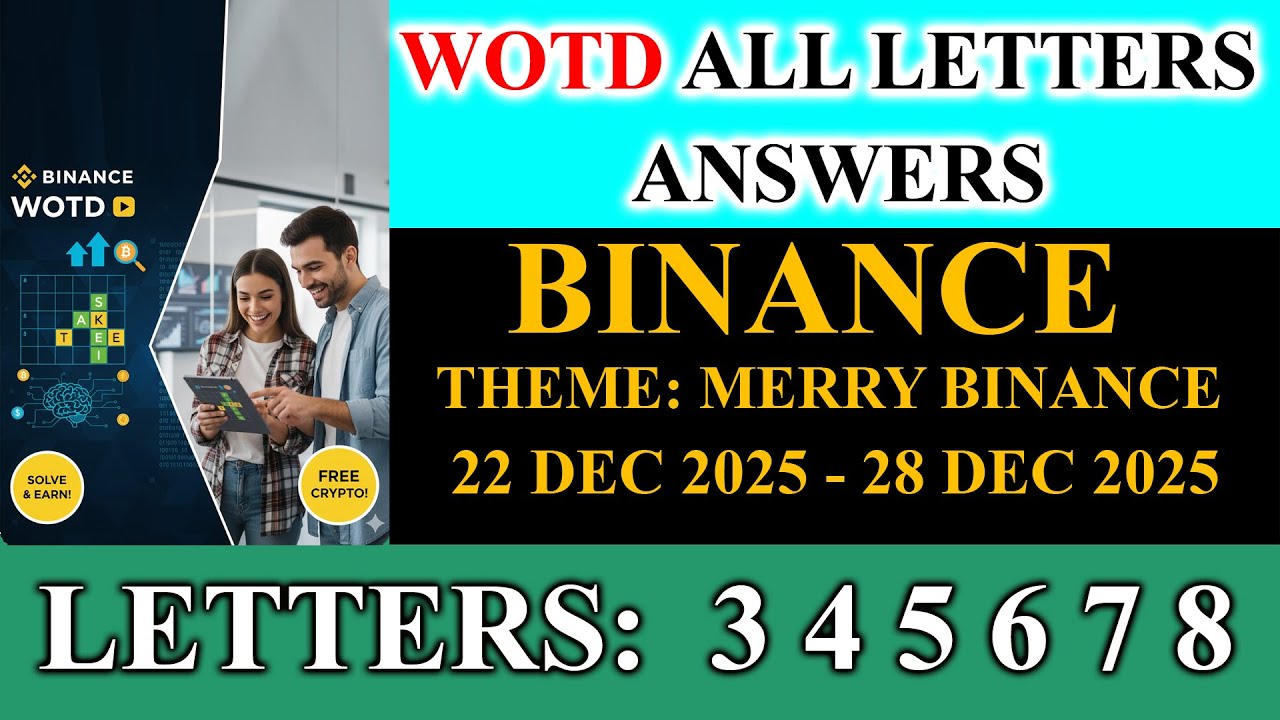 Binance Word of the Day ANSWERS | WOTD | Theme :MERRY BINANCE 22 DEC TO ...