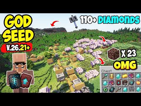 🔥Best Survival (God Seed) For Minecraft 26.21+ Bedrock And PE | 3 Blacksmith Seed Village Seed